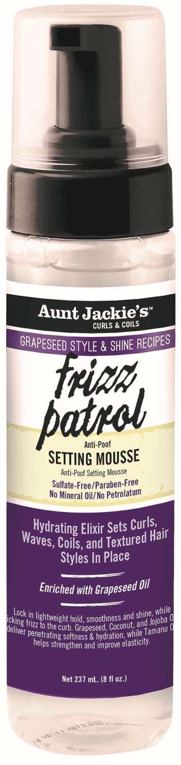 Aunt Jackie’s Frizz Patrol Anti-Poof Setting Mousse 8 oz – Elevate Styles