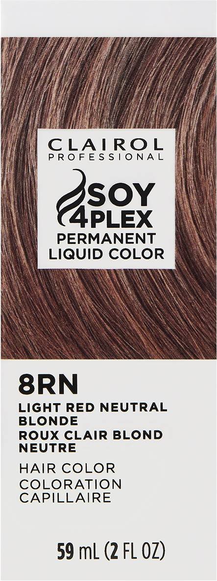 Clairol Professional Soy4Plex Permanent Liquid Color 8RN Light Red ...