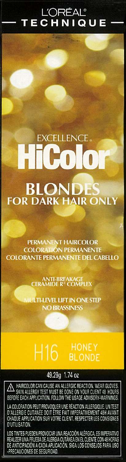 L'Oréal Technique Excellence HiColor H16 Honey Blonde - Permanent Hair ...