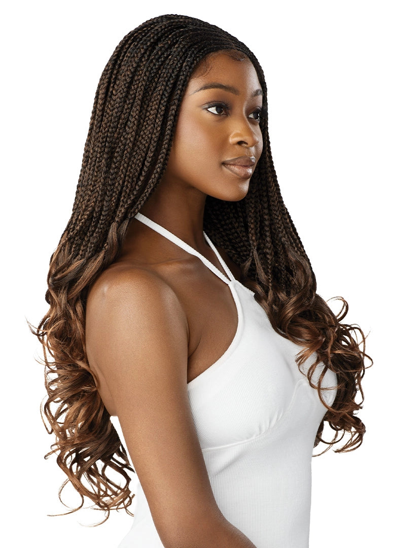 Outre 4"x4" HD Lace Front Middle Part French Curl Box Braids 26 ...