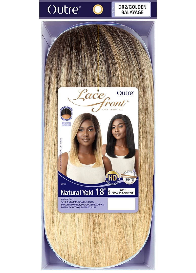 Outre HD Lace Front Wig Natural Yaki 18" QLNYK18 | Elevate Styles