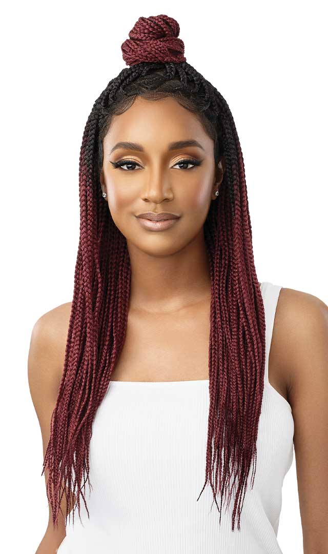 Outre 13"x 4" HD Pre-Braided Lace Front Wig Knotless Triangle Part ...