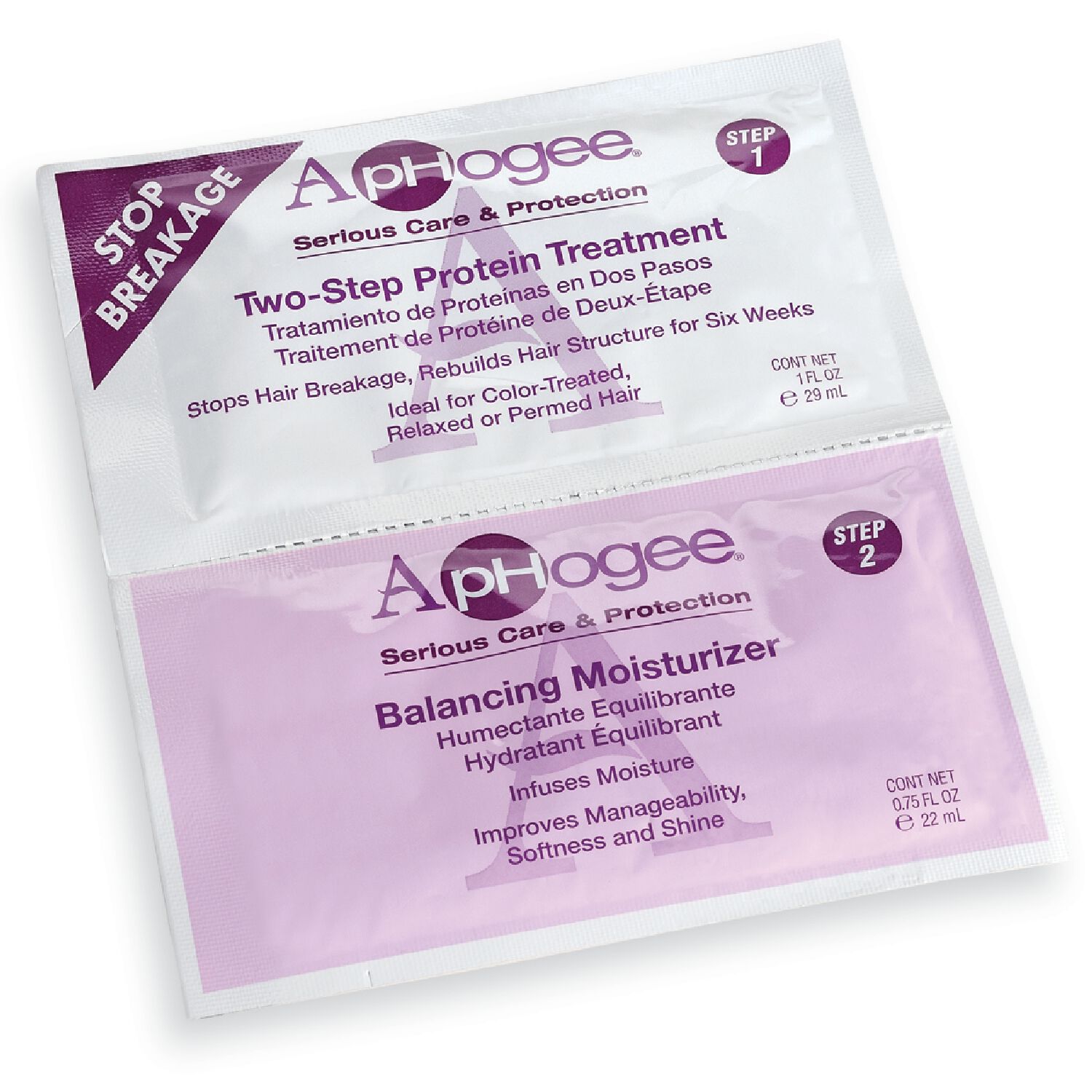 ApHogee Two-Step Protein Treatment & Balancing Moisturizer Packet ...