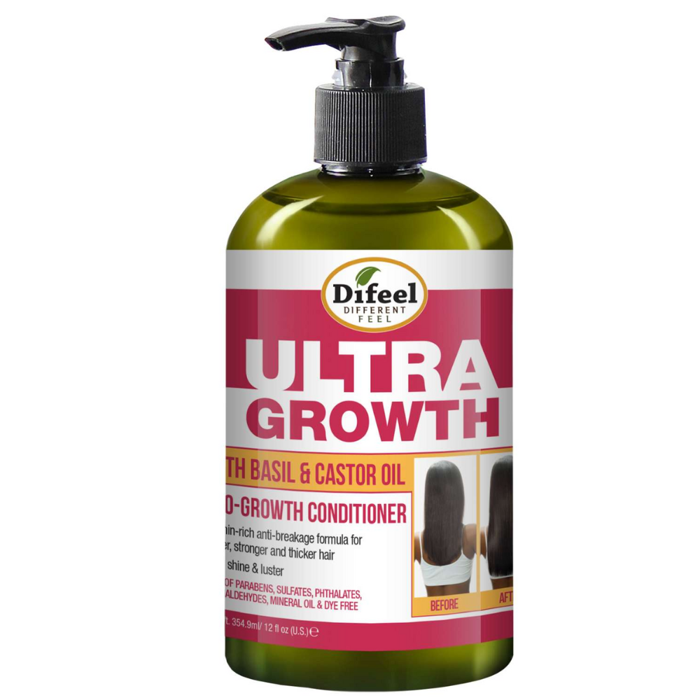 Difeel Ultra Growth Basil & Castor Oil Hair Growth Conditioner – 12 FL ...