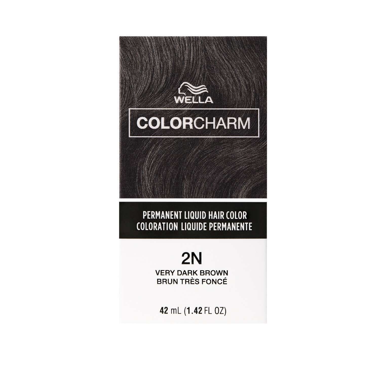 Wella Color Charm Permanent Liquid Hair Color 2N Very Dark Brown – 1.42 ...
