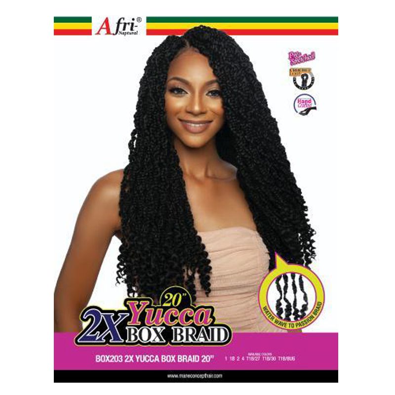 Mane Concept Afri Naptural Crochet - 2X Yucca Box Braid 20" BOX203 ...