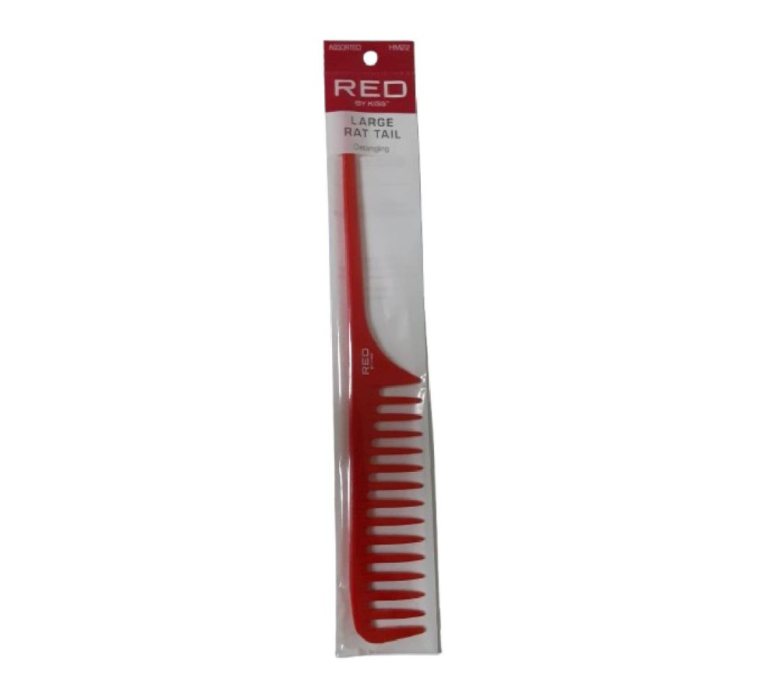 RED by Kiss Large Rat Tail Comb – Detangling HM22 Assorted Color 1 ...
