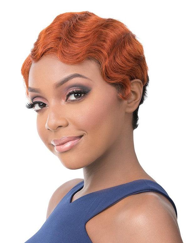 Its A Wig 100% Human Hair Finger Wave Bob Pixie Wig Nuna | Elevate Styles