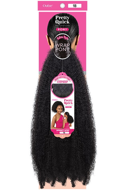Outre Premium Synthetic Natural Pretty Quick Ponytail Springy Afro ...