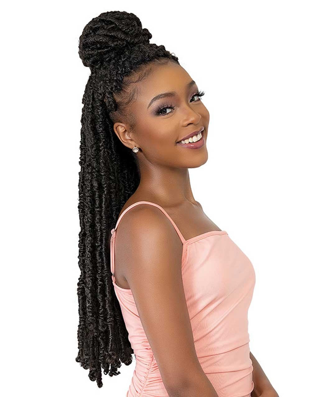 Janet Collection Distressed Butterfly Poetry Locs 24" Crochet Braid ...