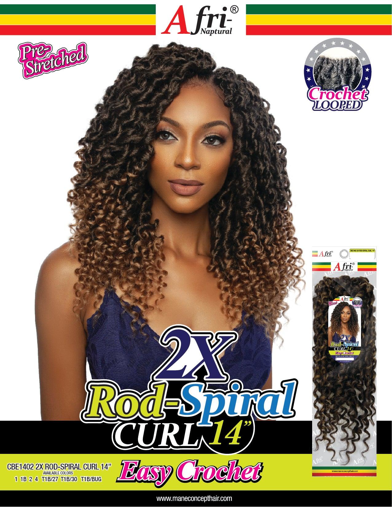 Afri Naptural Mane Concept Caribbean Bundle Crochet Braid 2x Rod Spiral ...